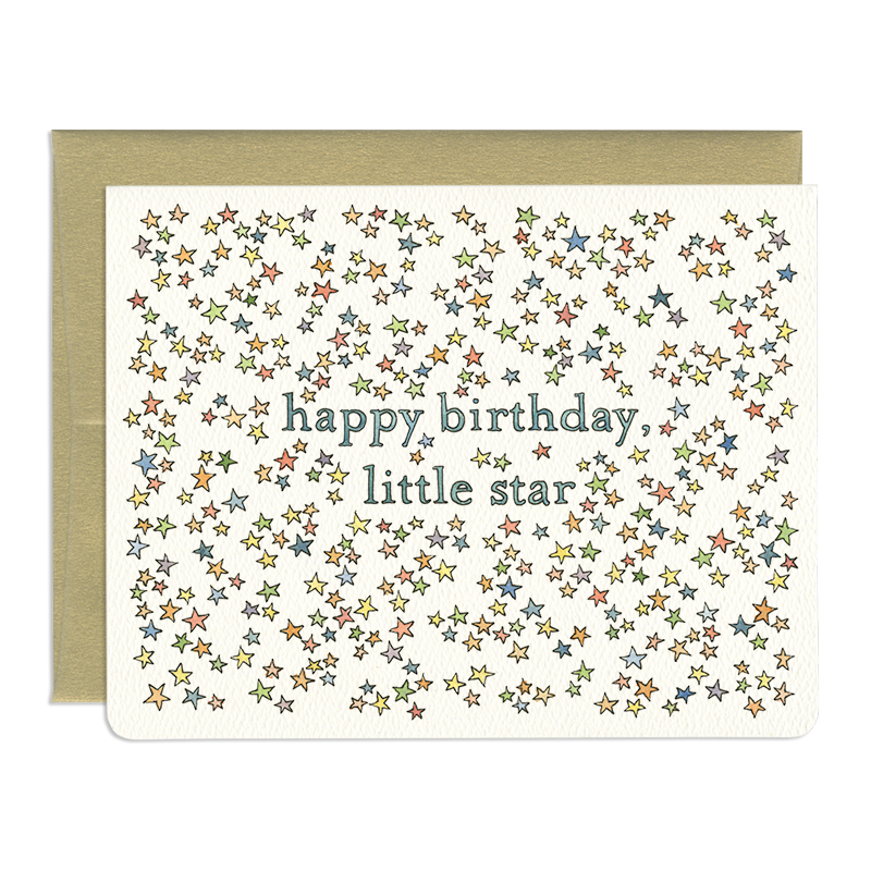 Birthday Star Greeting Card – Silver Antelope