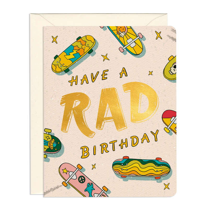 Rad Birthday Card – Silver Antelope