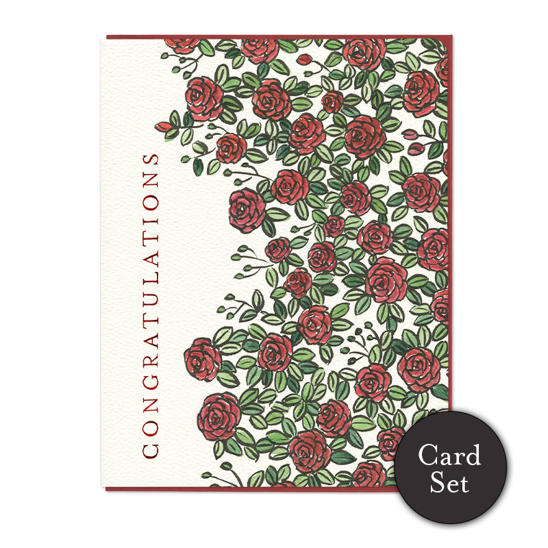 Roses Congratulations - Card Set of 6 – Silver Antelope