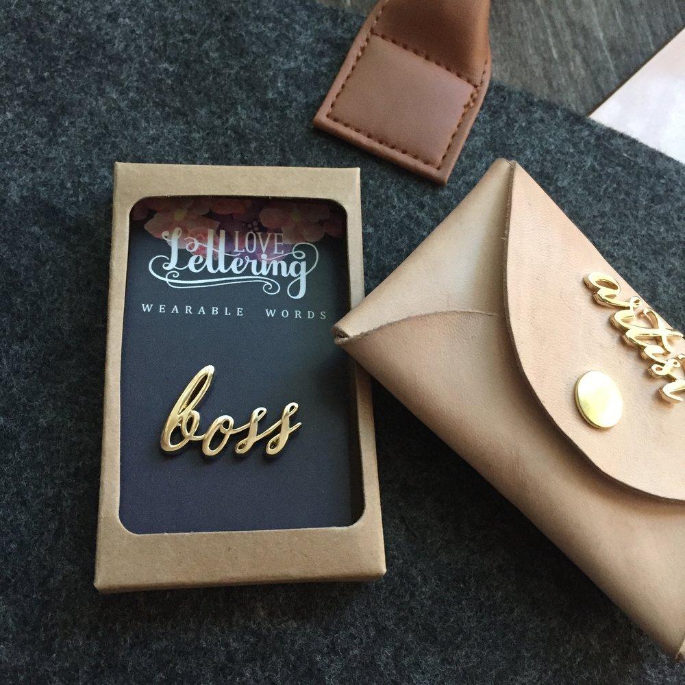 Boss Pin - Gold Plated Wearable Words – Silver Antelope